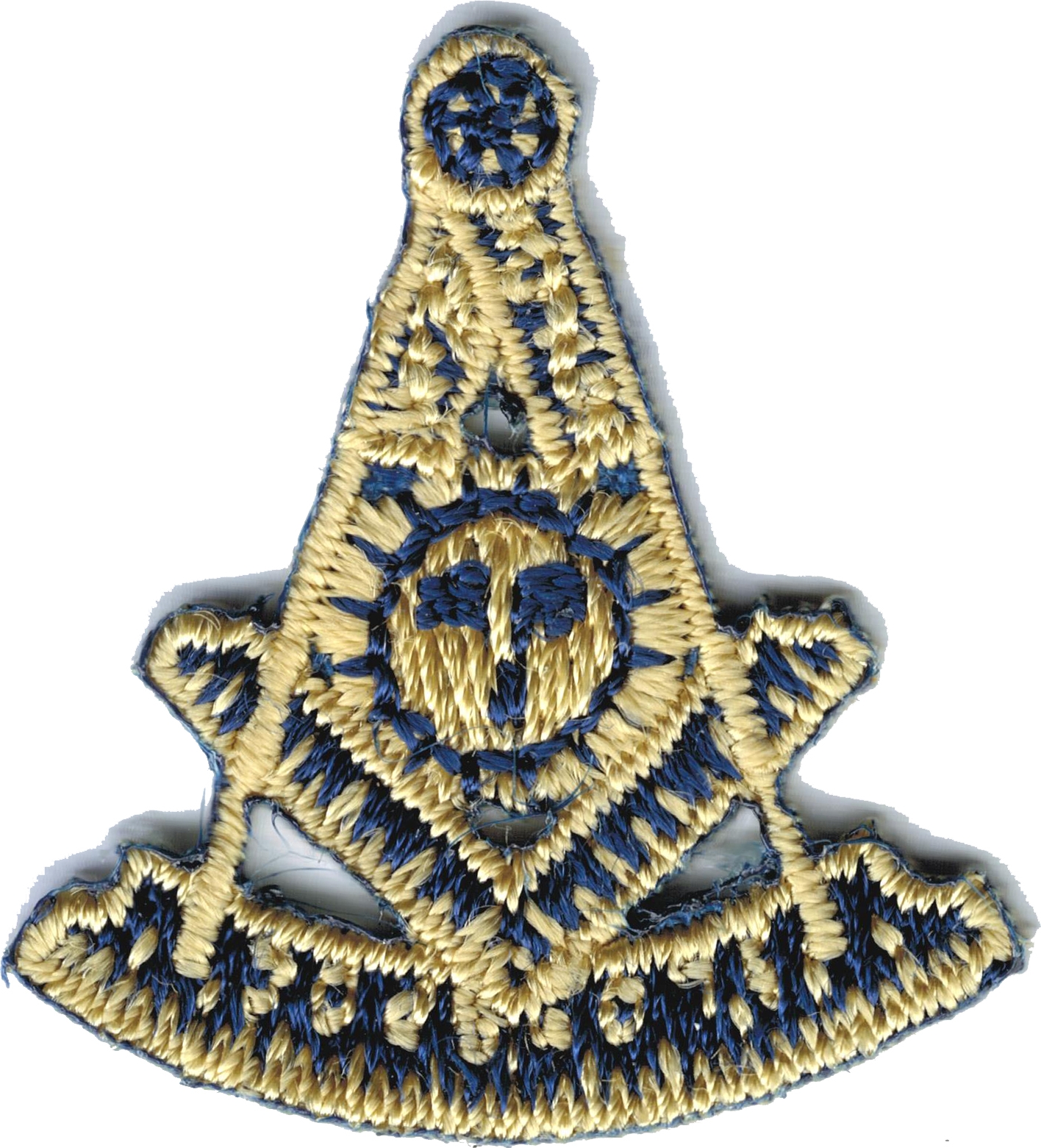 Mason Past Master Emblem Iron-On Patch [Gold - 1.5"] > Product Details ...