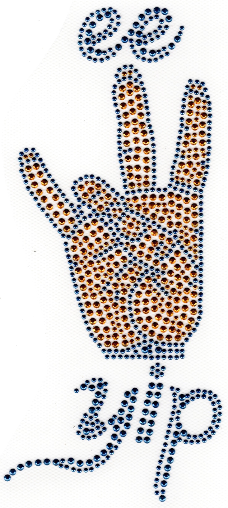 Sigma Gamma Rho Hand Sign With Ee Yip Studstone Heat Transfer [Blue - 8 ...