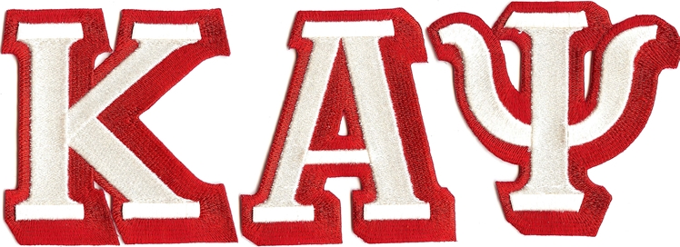 Kappa Alpha Psi 3D Letters Iron-On Patch Set [White - 3.5"T] > Product ...