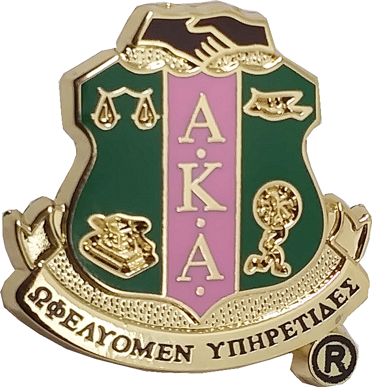 Alpha Kappa Alpha 3D Color Crest Lapel Pin [Gold - 1"] > Product ...