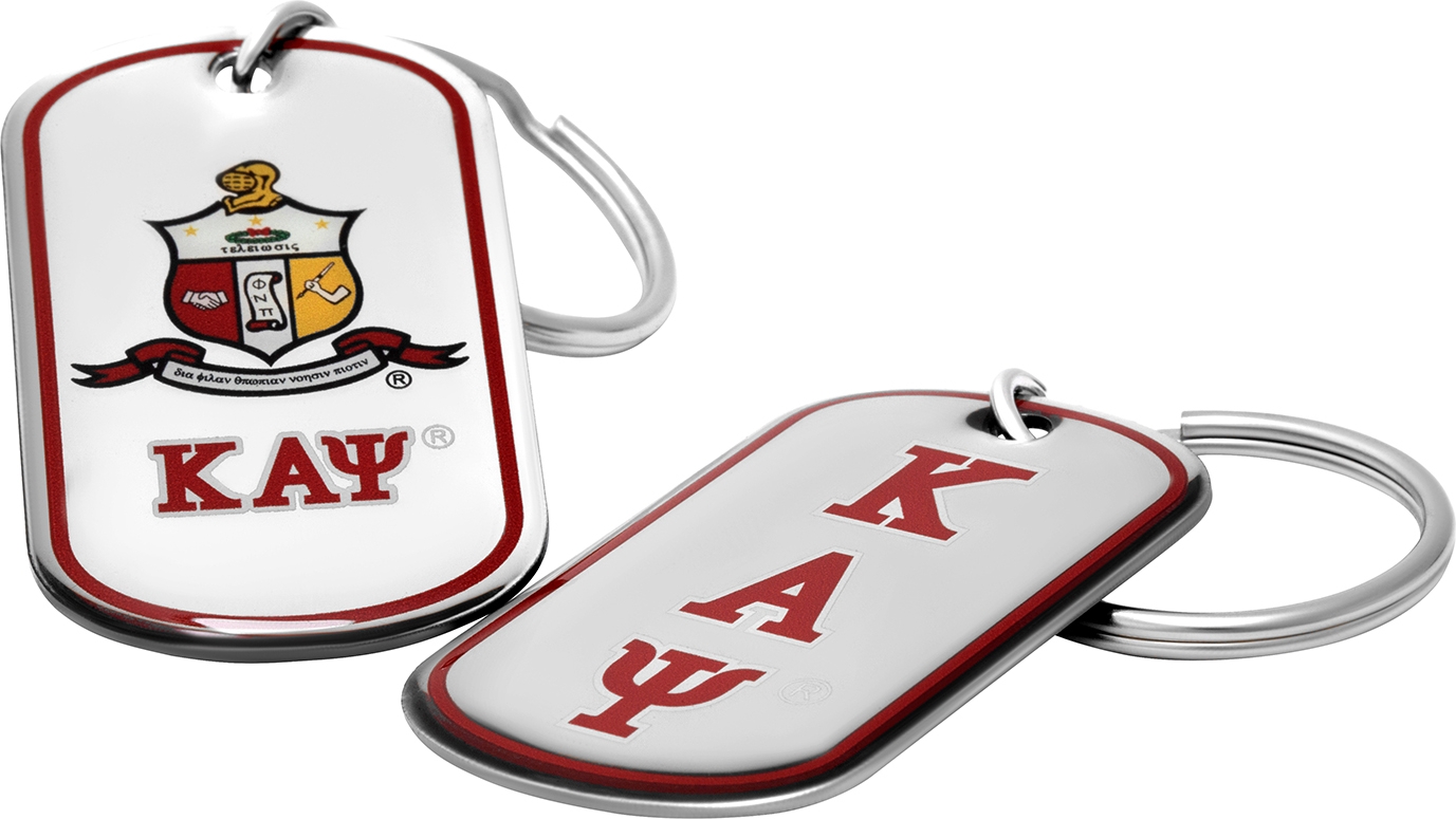 Kappa Alpha Psi Epoxy Coated Dog Tag Key Ring [Silver - 2"] > Product ...