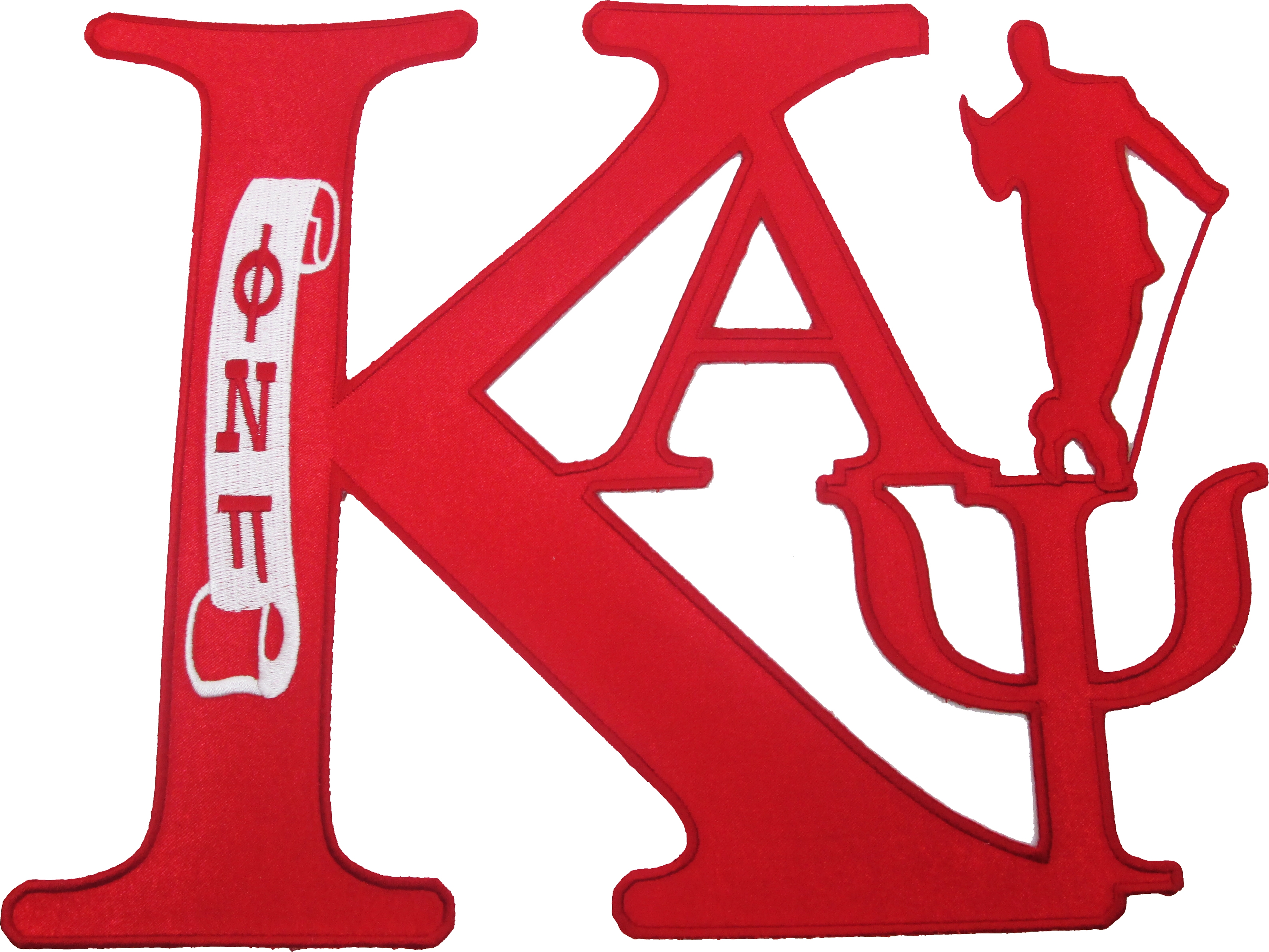 Kappa Alpha Psi Swag Series Tackle Twill Iron-On Patch [Red - 10.5"W ...