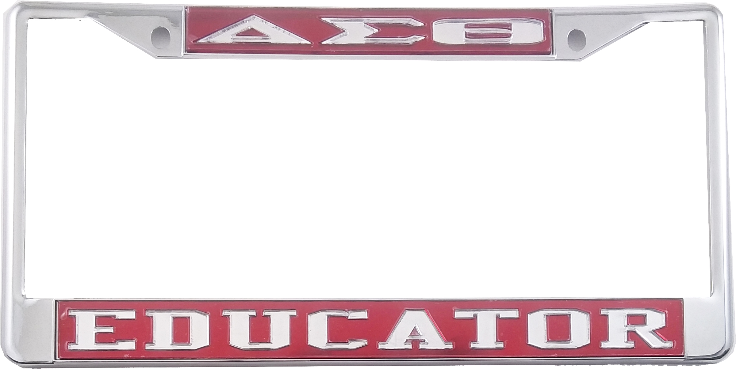 Delta Sigma Theta Educator License Plate Frame [Silver Standard Frame ...