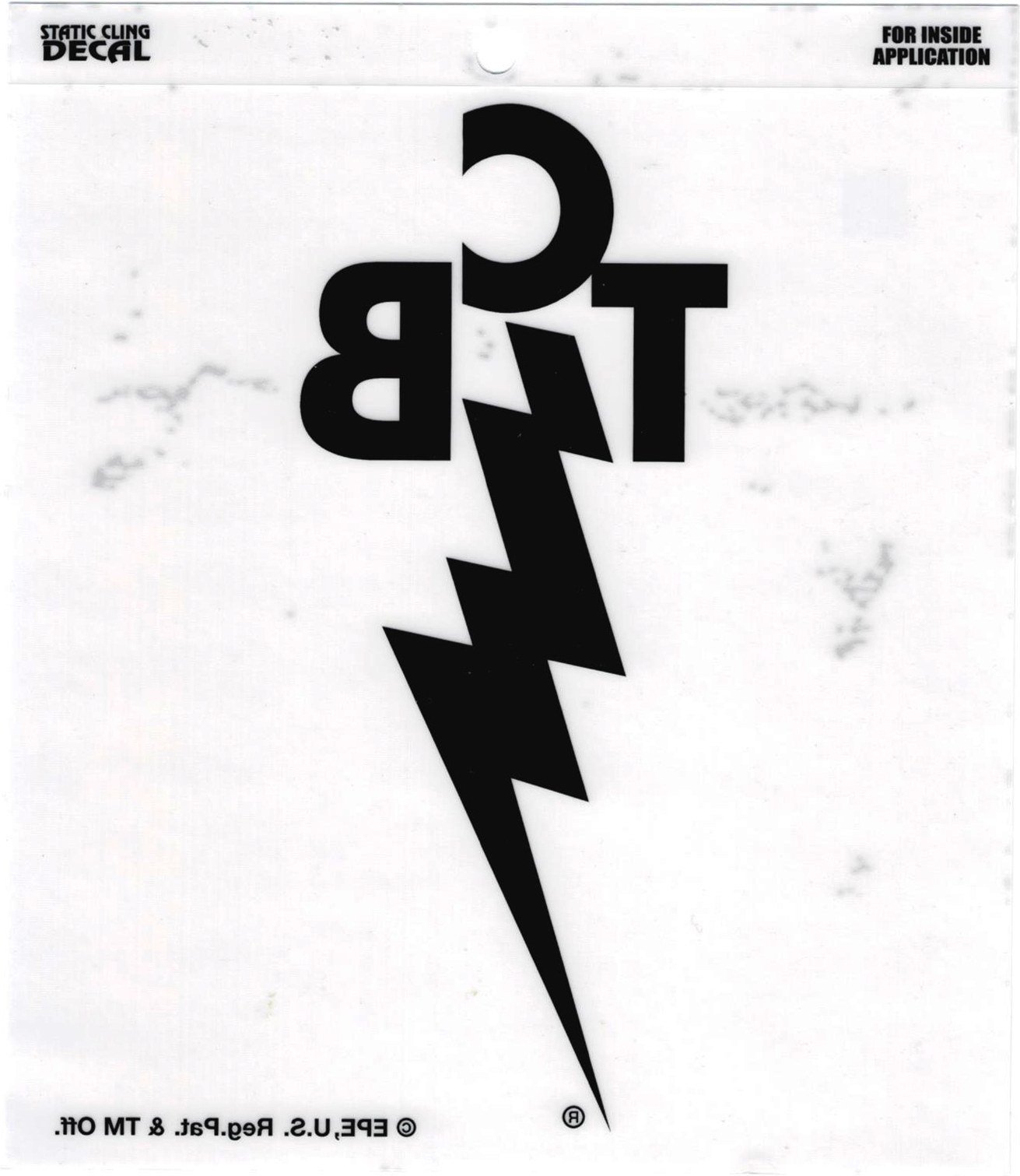 Elvis Presley TCB Logo Static Cling Decal Sticker [Clear/Black - 7 Elvis Presley TCB Logo Static Cling Decal Sticker [Clear/Black - 7