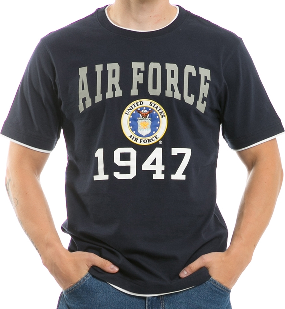 RapDom Air Force Pitch Double Layer Mens Tee [Navy Blue - M] > Product ...