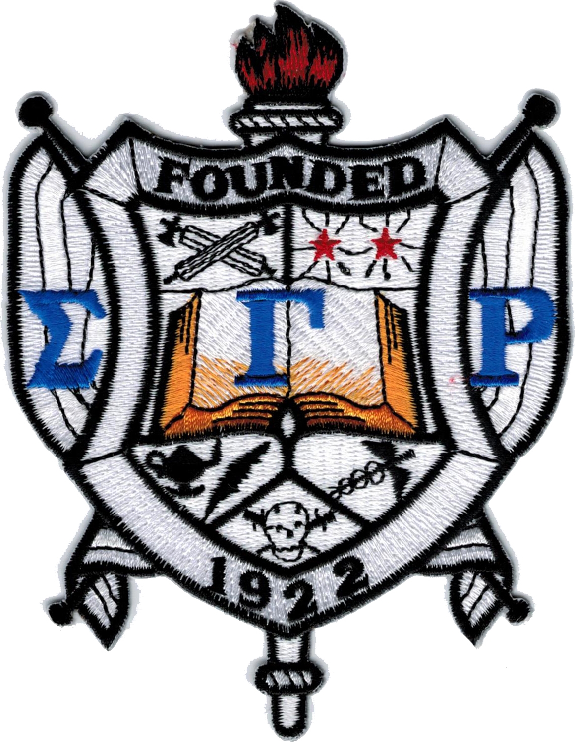 Sigma Gamma Rho Crest Embroidered Iron-On Patch [White - 5"] > Product ...