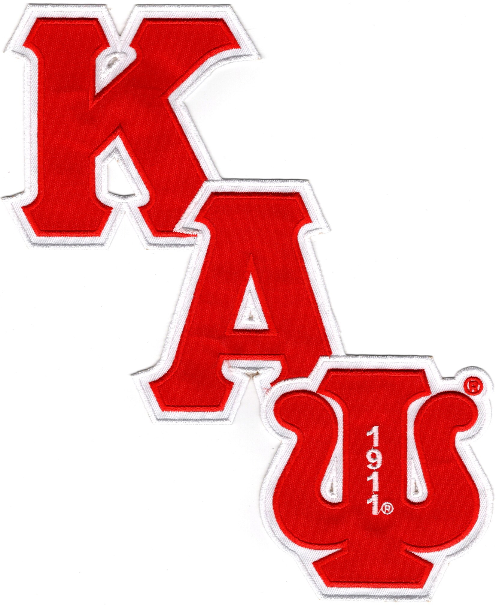 Kappa Alpha Psi Diagonal Connected Twill Iron-On Patch [Red - 10 ...