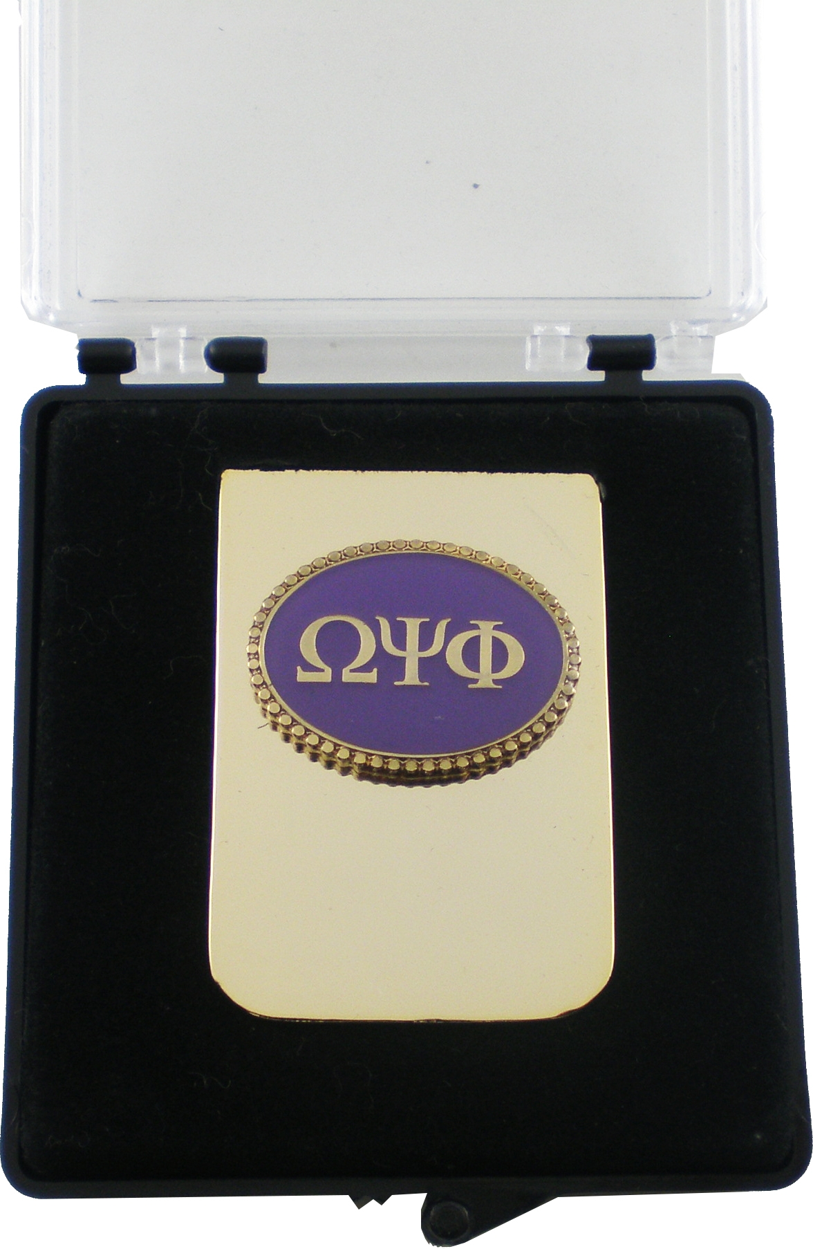 Omega Psi Phi Oval Medallion Money Clip [Gold - 50.8 mm x 30 mm ...