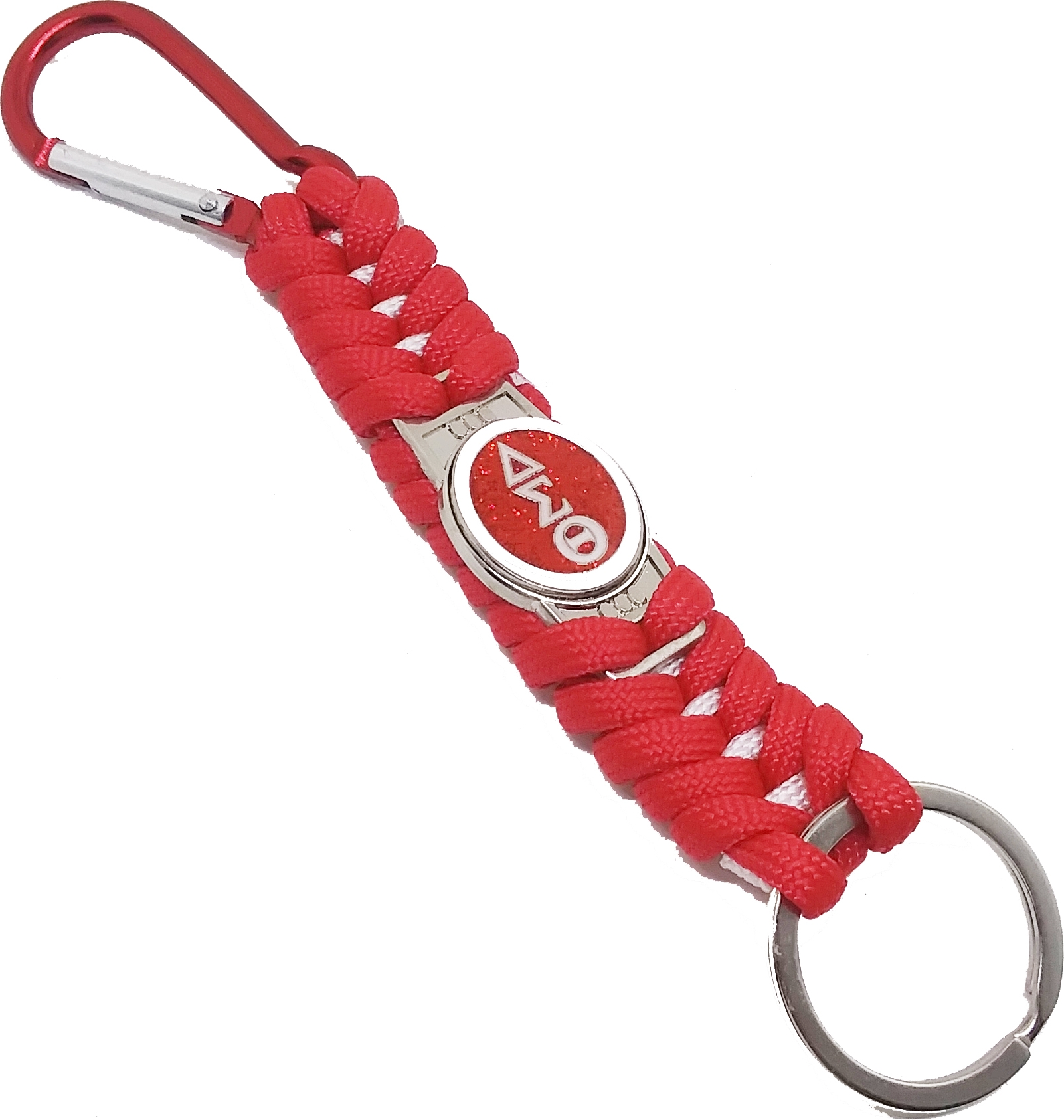 Delta Sigma Theta Paracord Survival Key Chain w/Carabiner/Split Hook ...
