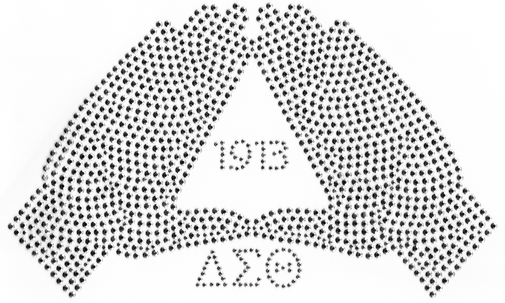 Delta Sigma Theta Hand Sign Rhinestud Heat Transfer [Silver - 8"W x 4"T ...