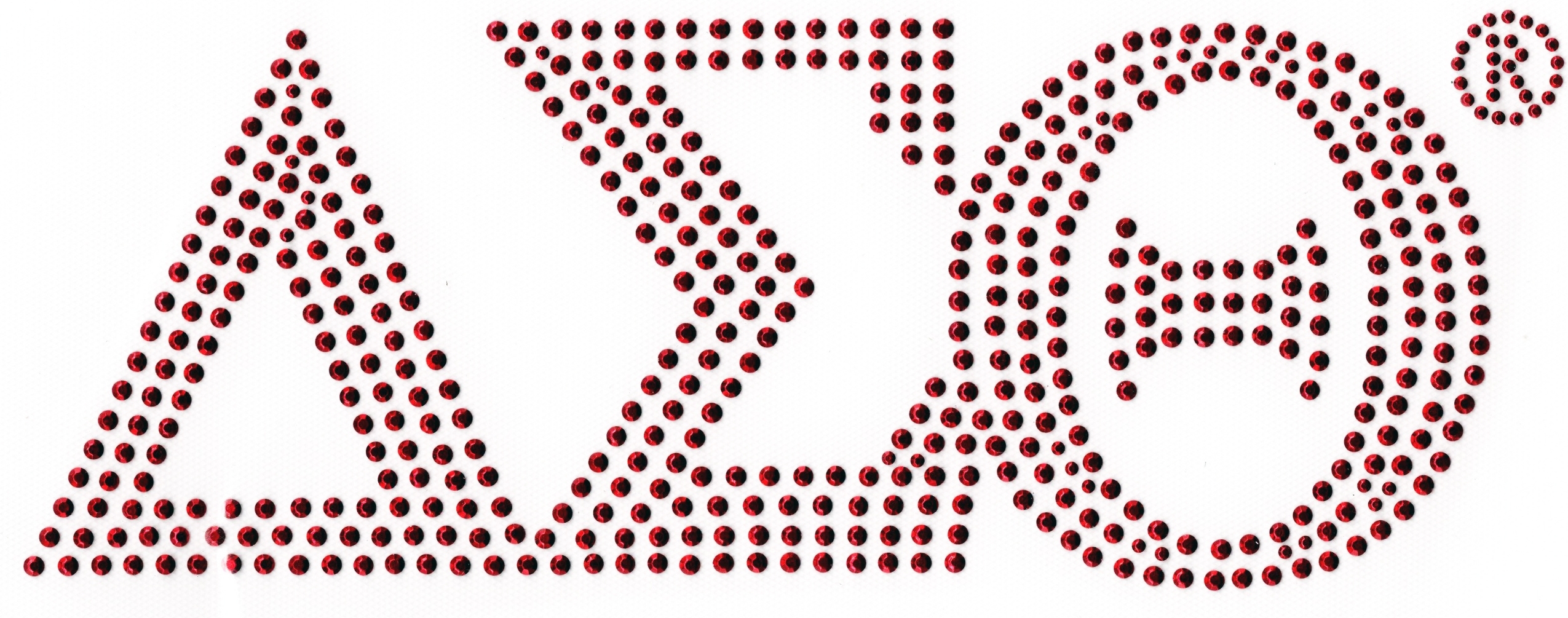 Delta Sigma Theta Letters Rhinestud Heat Transfer [Red - 8"W x 3"T ...