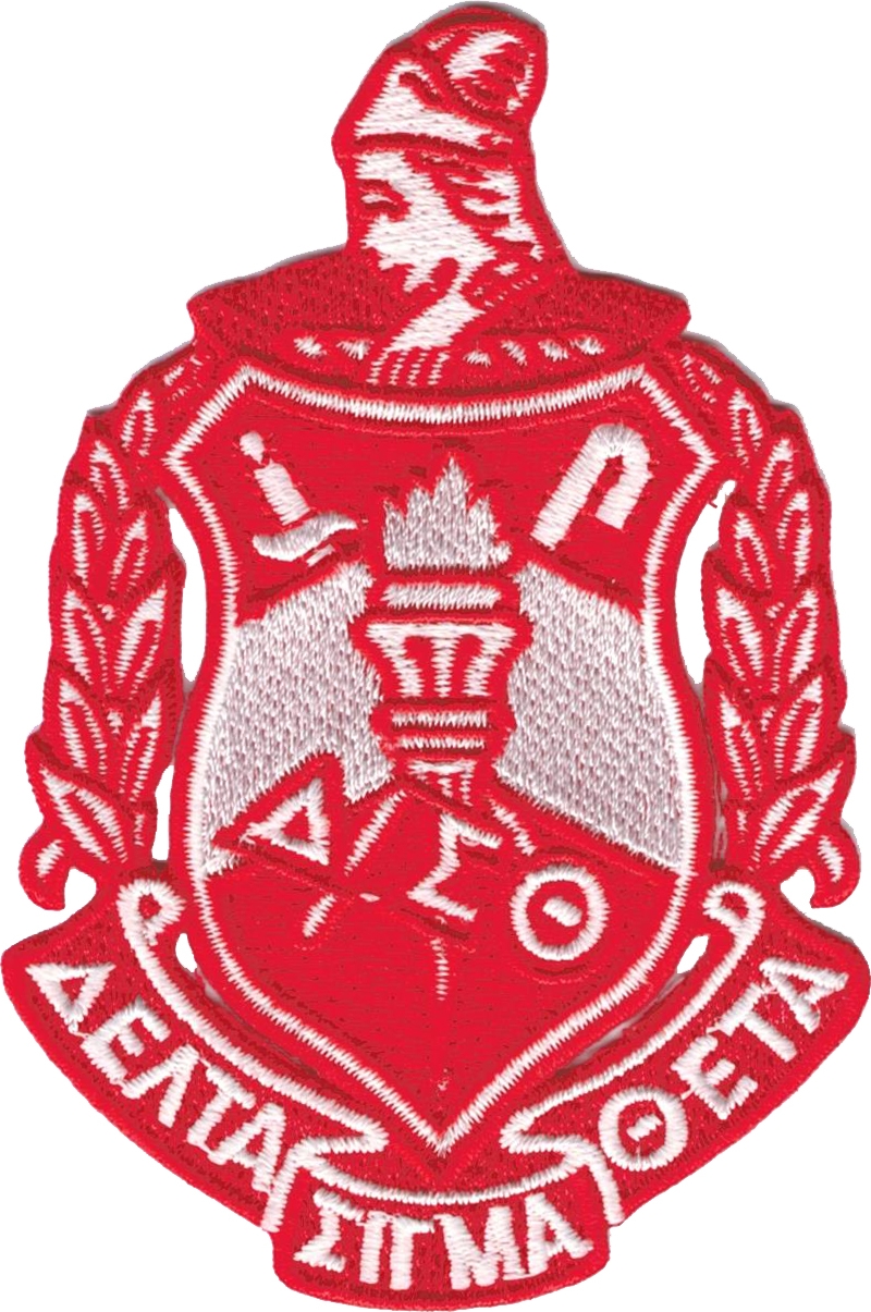 Delta Sigma Theta Crest Iron-On Patch [Red/White - 4"T] > Product ...