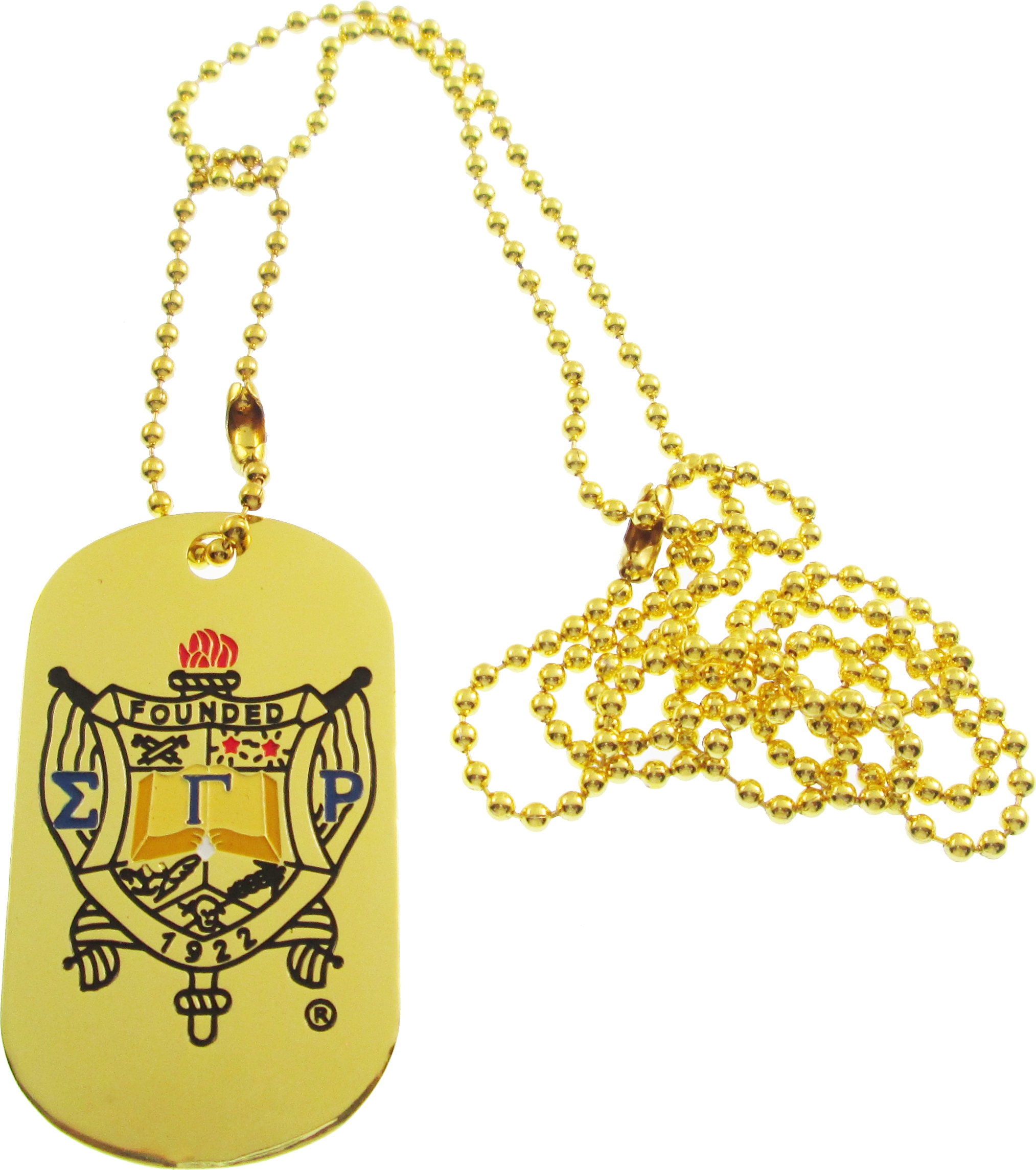 Sigma Gamma Rho Double Sided Dog Tag [Gold] > Product Details | The ...