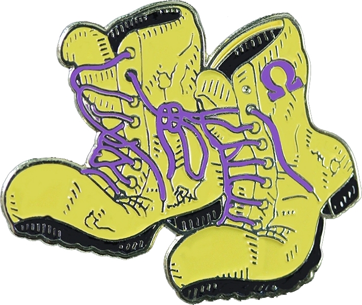 Omega Psi Phi Boots Lapel Pin [Gold - 1"T] > Product Details | The ...