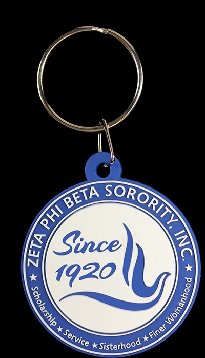Zeta Phi Beta PVC Round Crest Key Chain [Blue - 2.5"] > Product Details ...