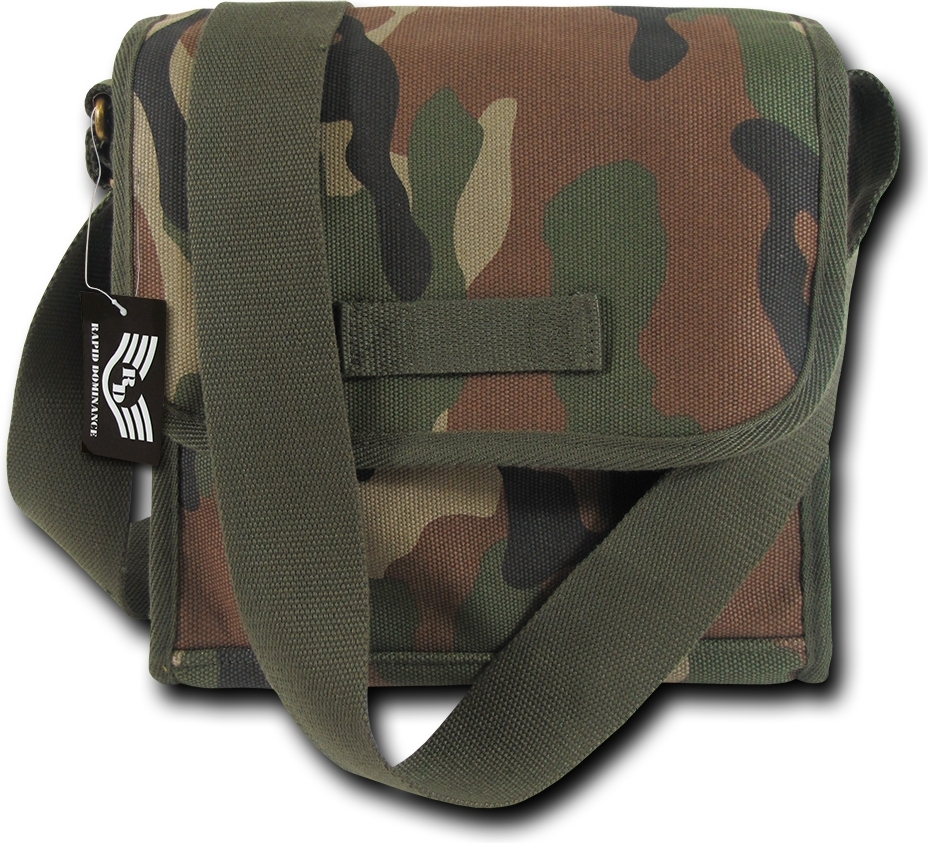 RapDom Camo Military Field Bag [Woodland Camouflage - 10"L x 3.5"W x 10 ...