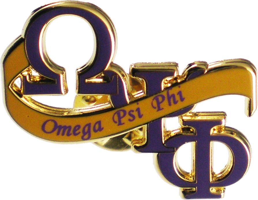 Omega Psi Phi Banner Lapel Pin [Gold - 1"T] > Product Details | The ...