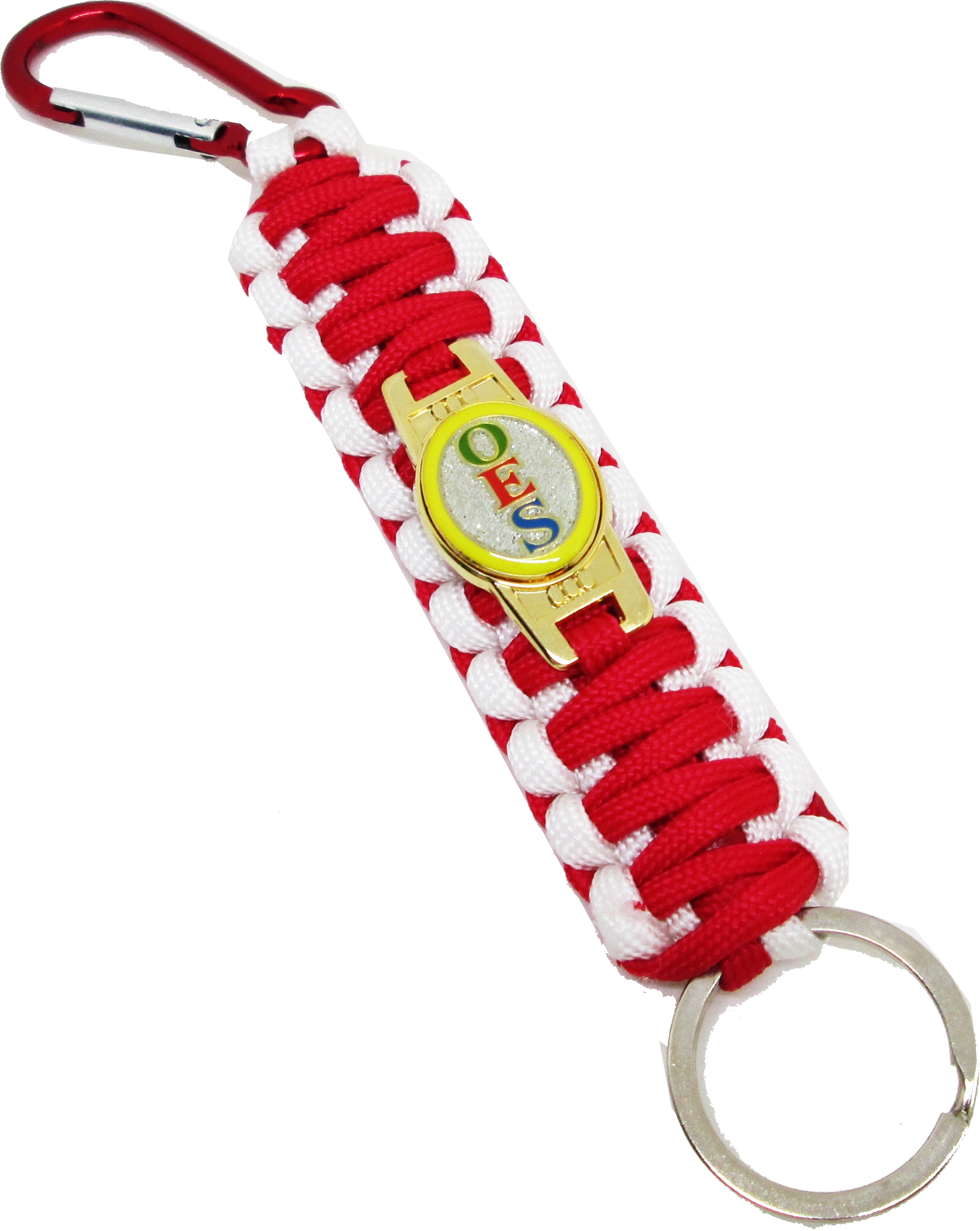 Eastern Star Paracord Woven Key Chain With Carabiner [Red] > Product ...