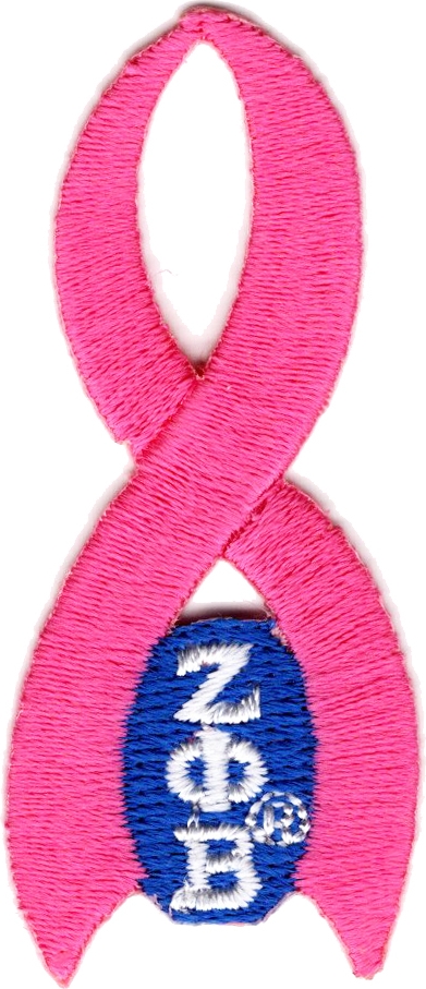 Zeta Phi Beta Pink Ribbon Iron-On Patch [Pink - 2.25"] > Product ...