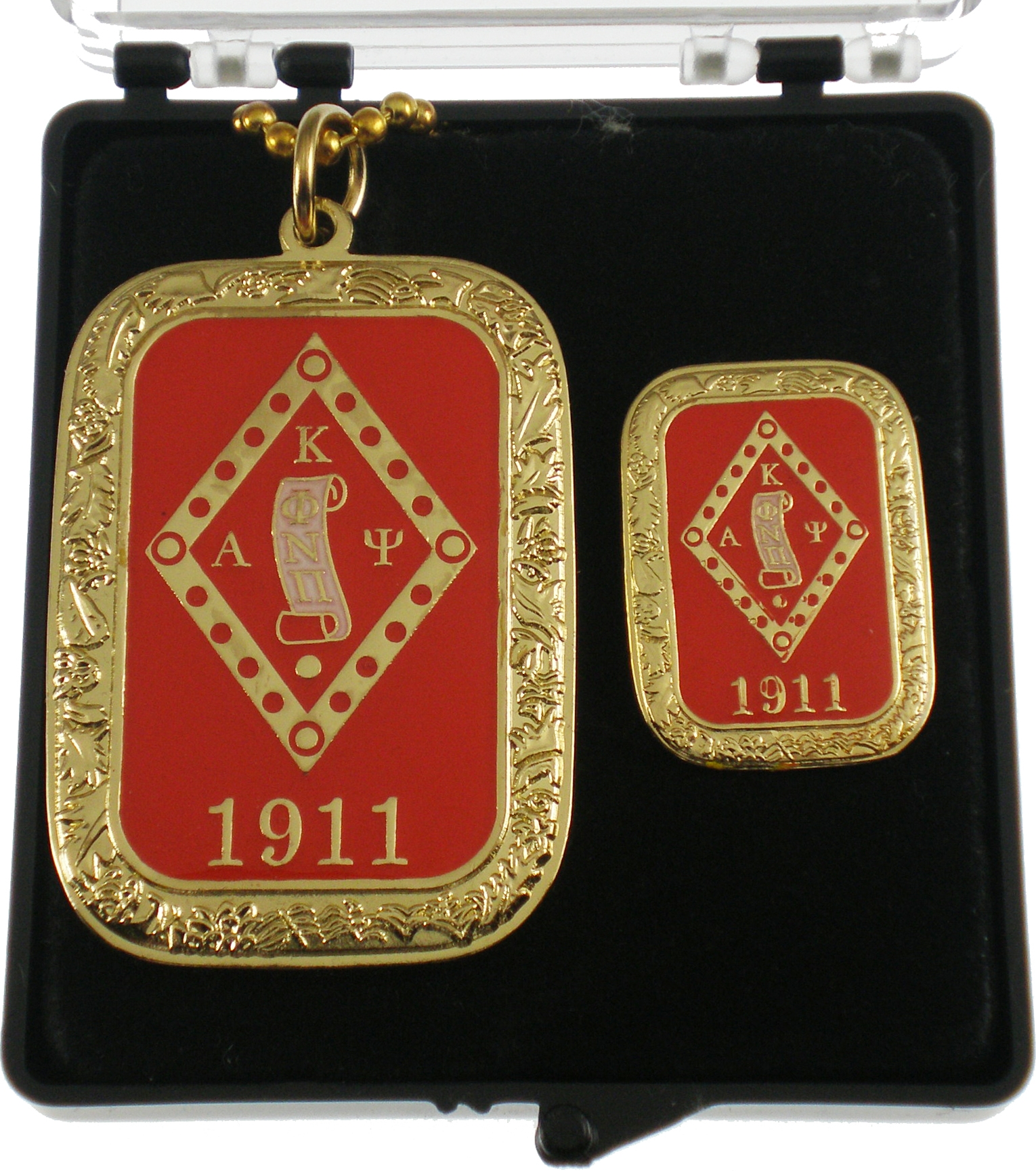 Kappa Alpha Psi Gold Slab Dog Tag & Lapel Pin Set [Gold] > Product ...