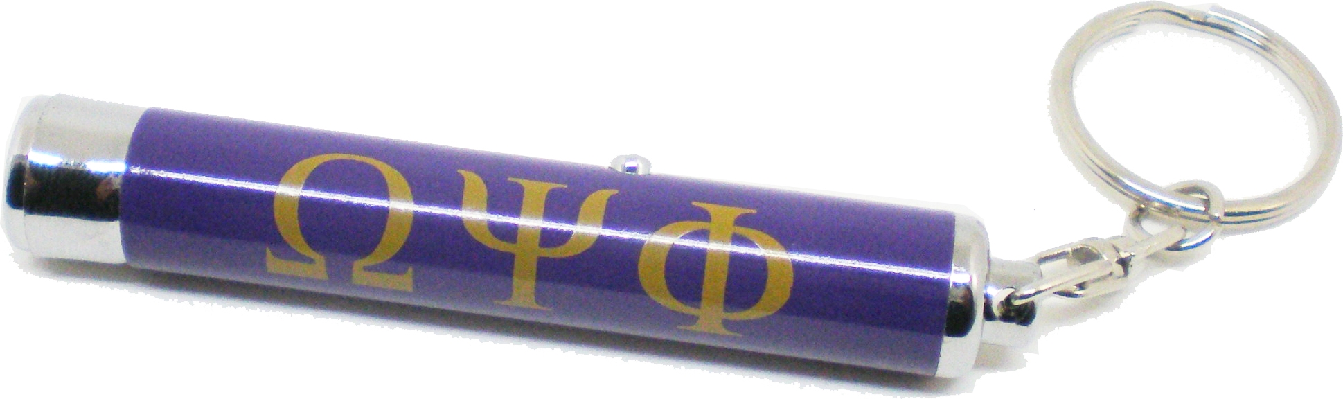 Omega Psi Phi Shield Projection Torch Light Flashlight Keychain [Purple ...