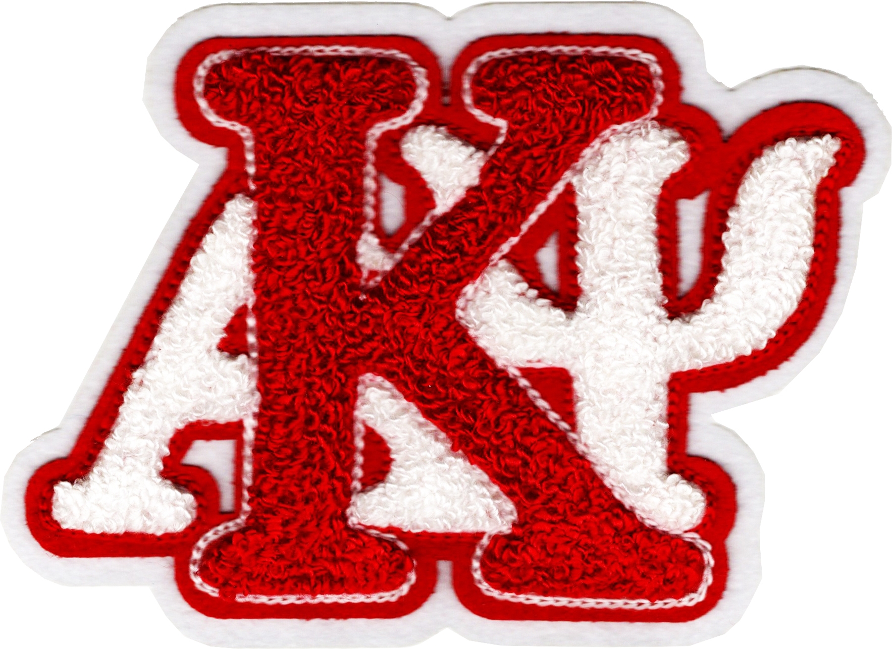 Kappa Alpha Psi Stack Letters Chenille Sew-On Patch [Red - 5.5x4"] > Product Details | The ...
