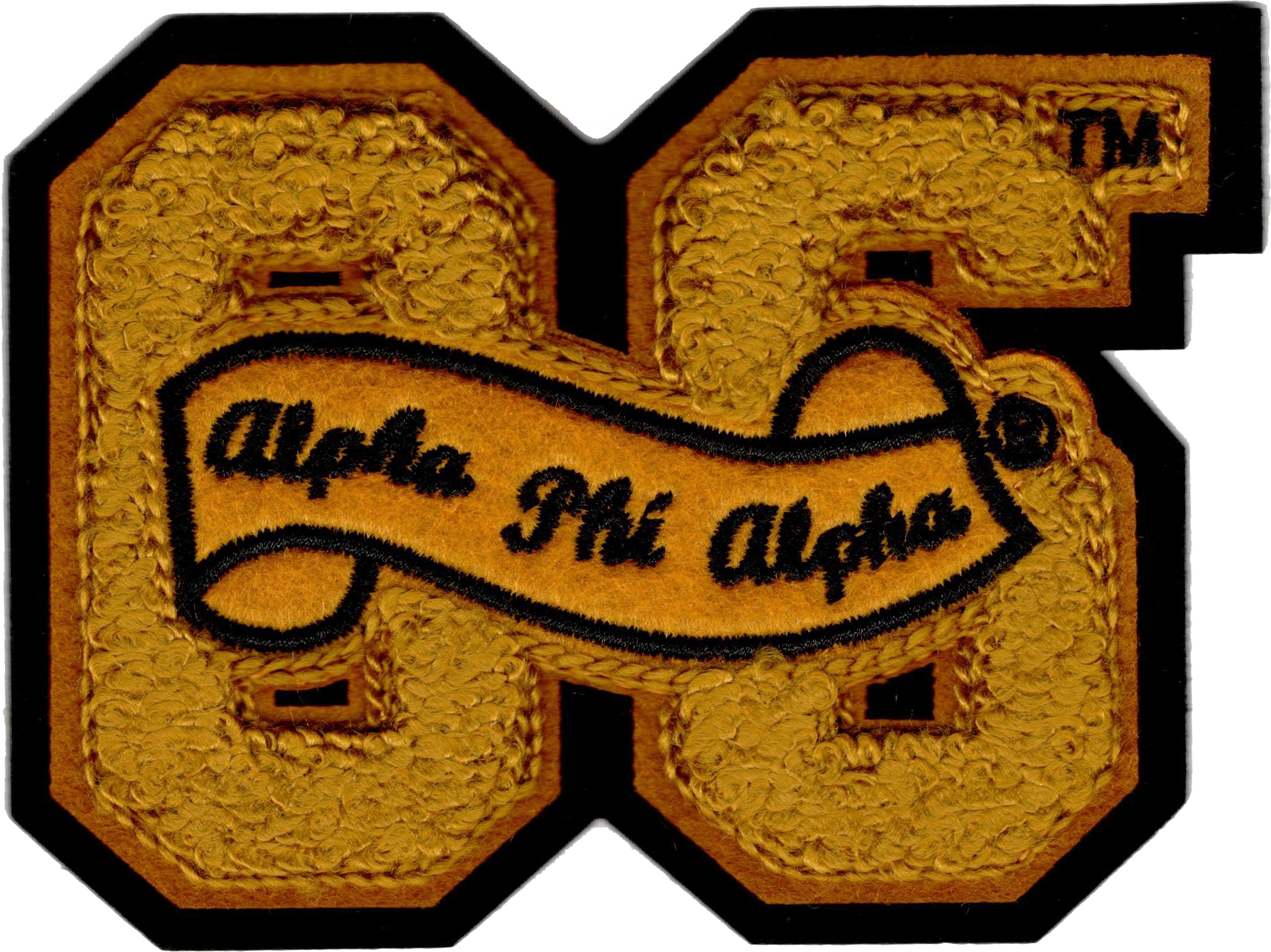 Alpha Phi Alpha 06 Founded Year Chenille Felt Sew-On Patch [Gold - 4x4"] > Product Details | The ...