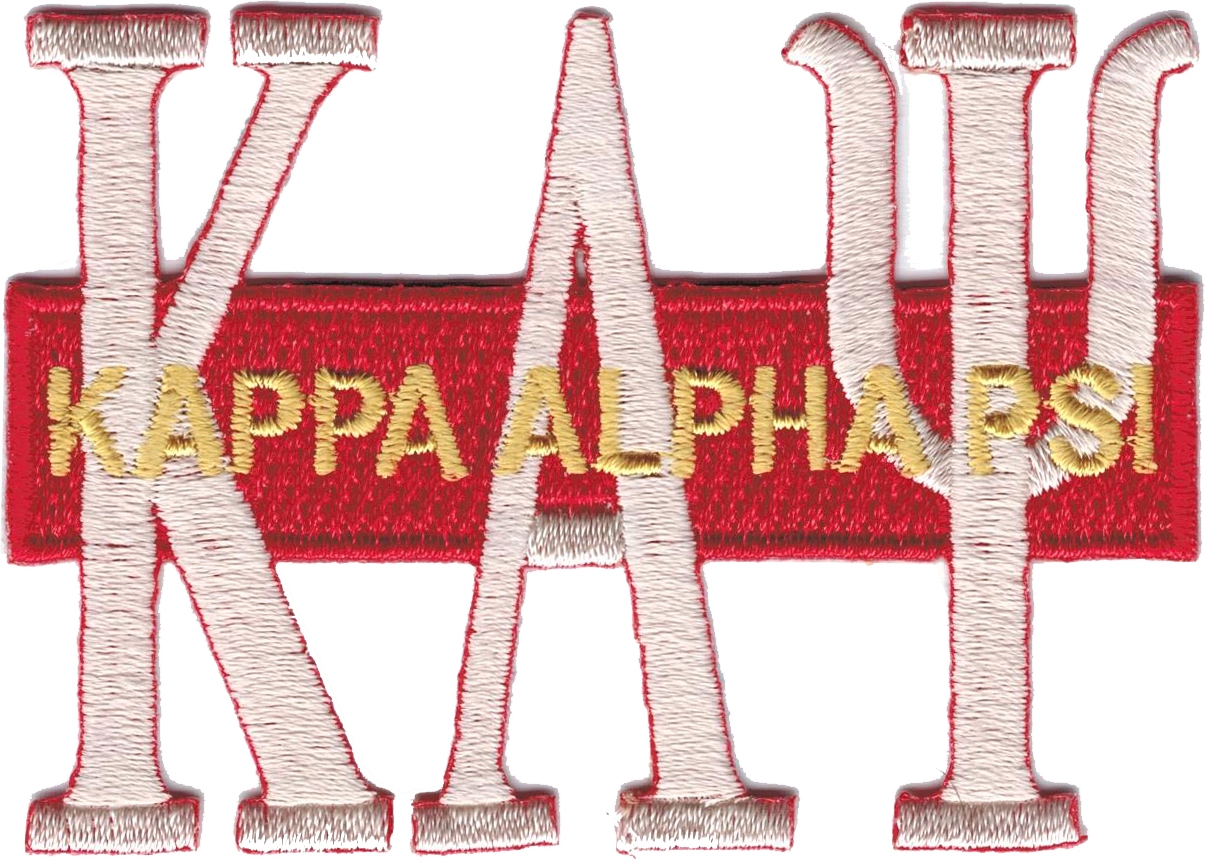 Kappa Alpha Psi Long Bar Iron-On Patch [Cream - 3"W x 2.125"T ...
