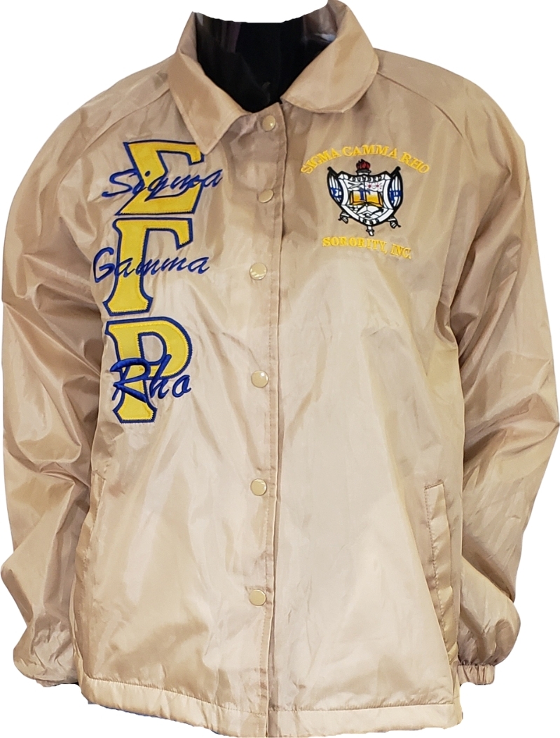 Buffalo Dallas Sigma Gamma Rho Crossing Line Jacket [Khaki - 3XL ...