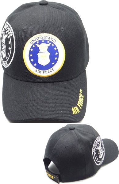 U.S. Air Force Shield Shadow Mens Cap [Baseball Cap - Black ...