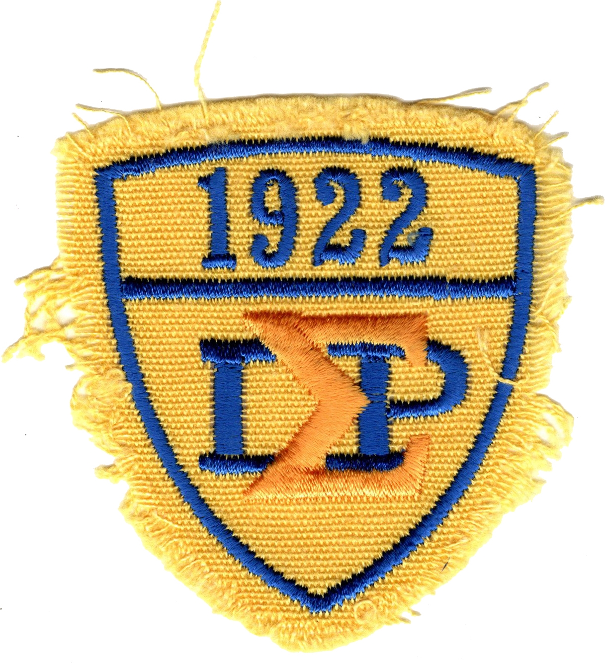 Sigma Gamma Rho Distressed Crest Iron-On Patch [Gold - 3"] > Product ...