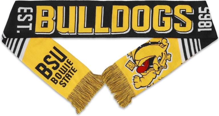 Big Boy Bowie State Bulldogs S4 Knit Scarf [Black - 80" x 7"] > Product ...