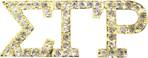 Sigma Gamma Rho Austrian Crystal Lapel Pin [Gold/Clear - 2"] > Product ...
