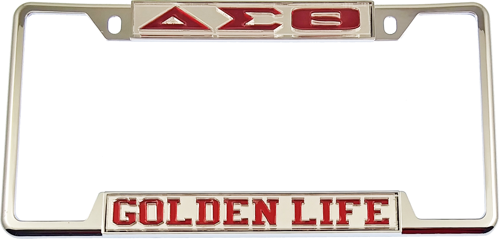 Delta Sigma Theta Golden Life License Plate Frame [Decal Visible Frame ...