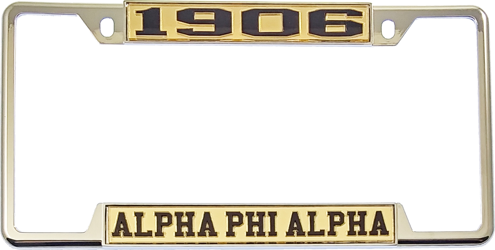 Alpha Phi Alpha 1906 License Plate Frame [Decal Visible Frame - Gold ...