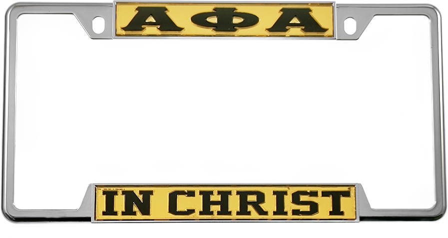 Alpha Phi Alpha In Christ License Plate Frame [Decal Visible Frame ...