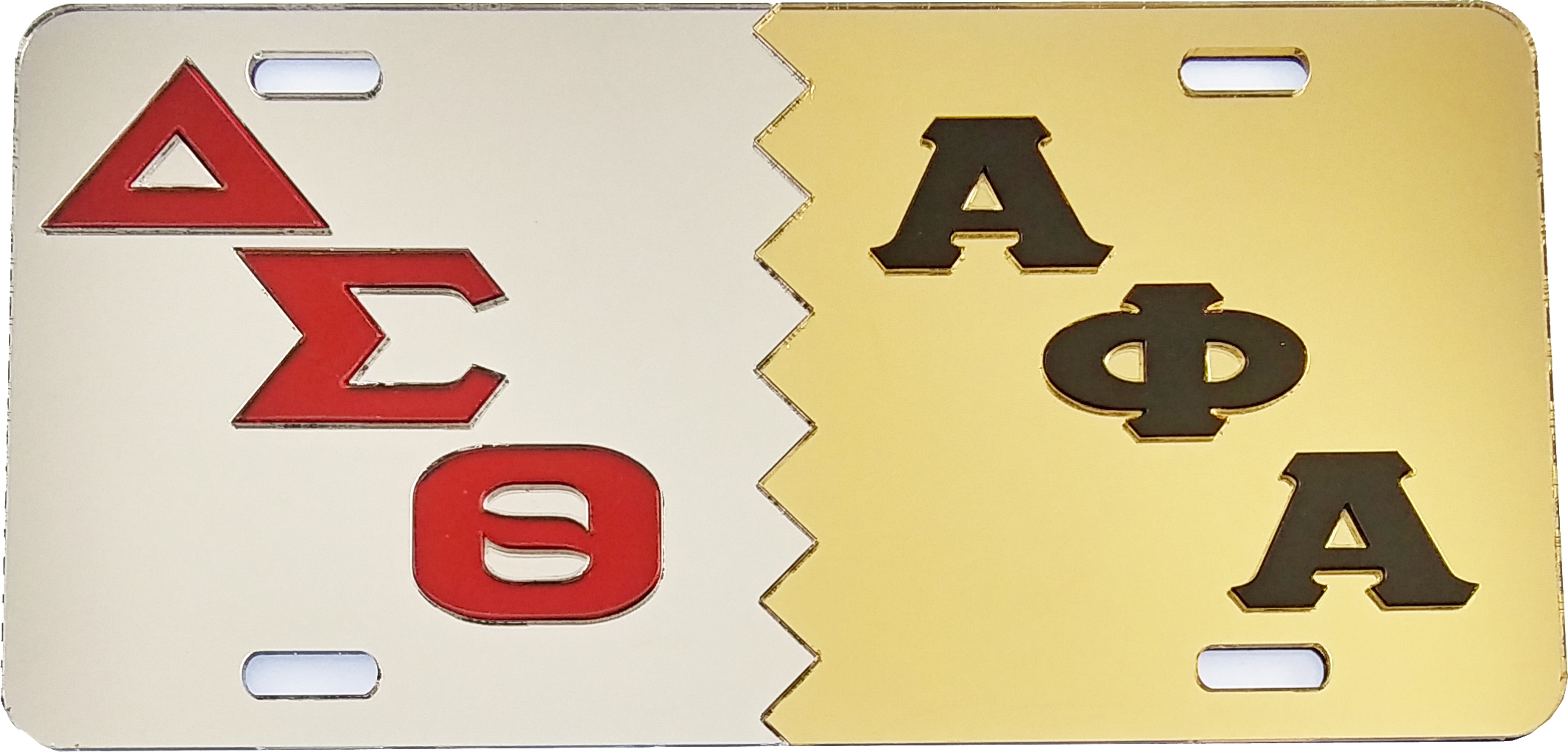 Delta Sigma Theta + Alpha Phi Alpha Split Mirror License Plate | The ...