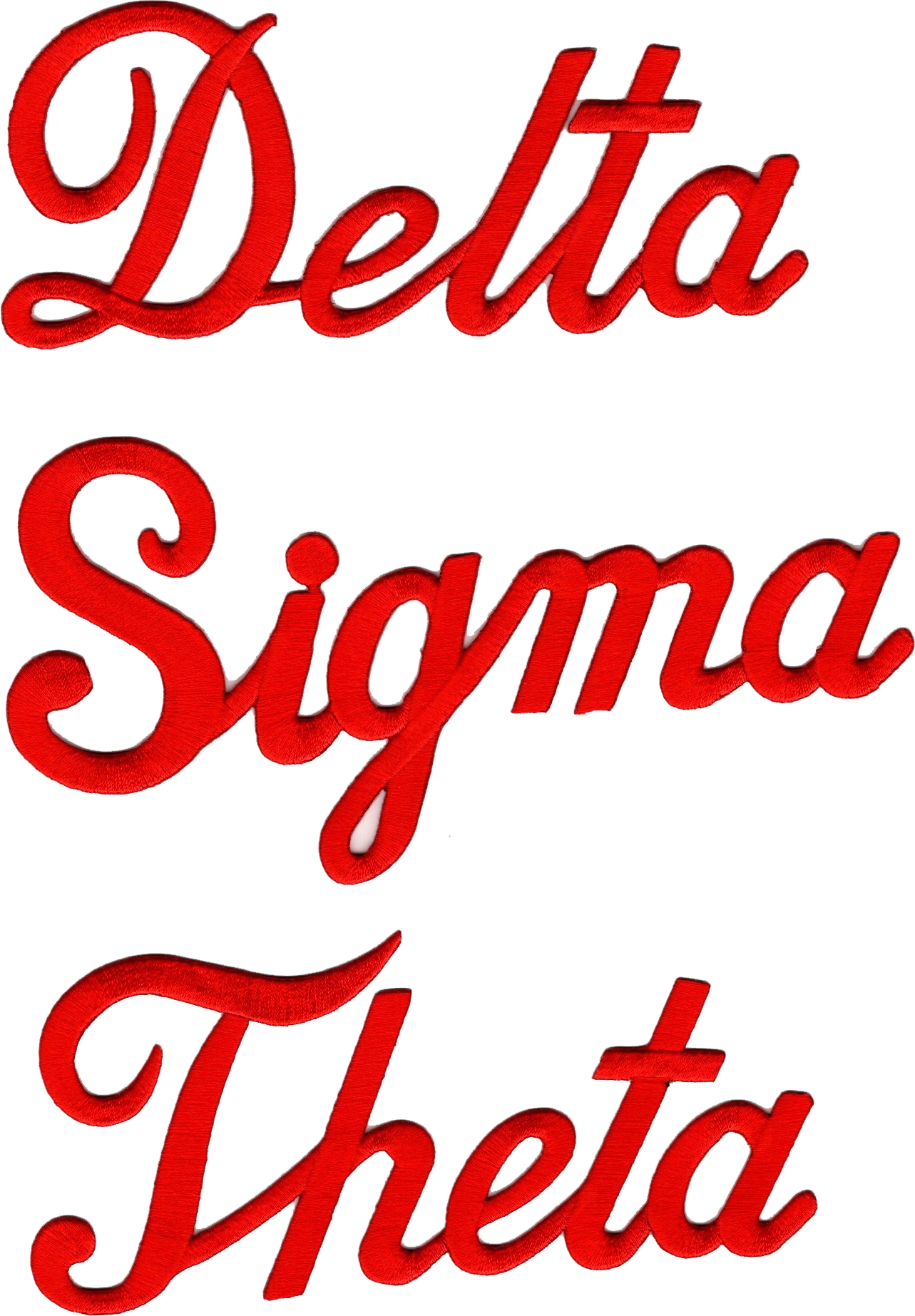 Delta Sigma Theta Script Iron-On Patch Set [Red - 2.5"T] > Product ...
