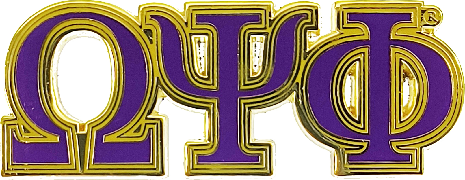 Omega Psi Phi Big Letter Lapel Pin [Gold - 2"W] > Product Details | The ...