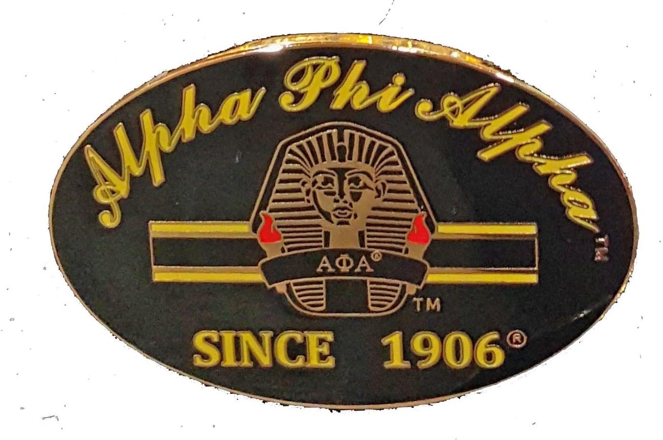 Alpha Phi Alpha Sphinx Since 1906 Oval Lapel Pin [Gold - 2"W] > Product ...