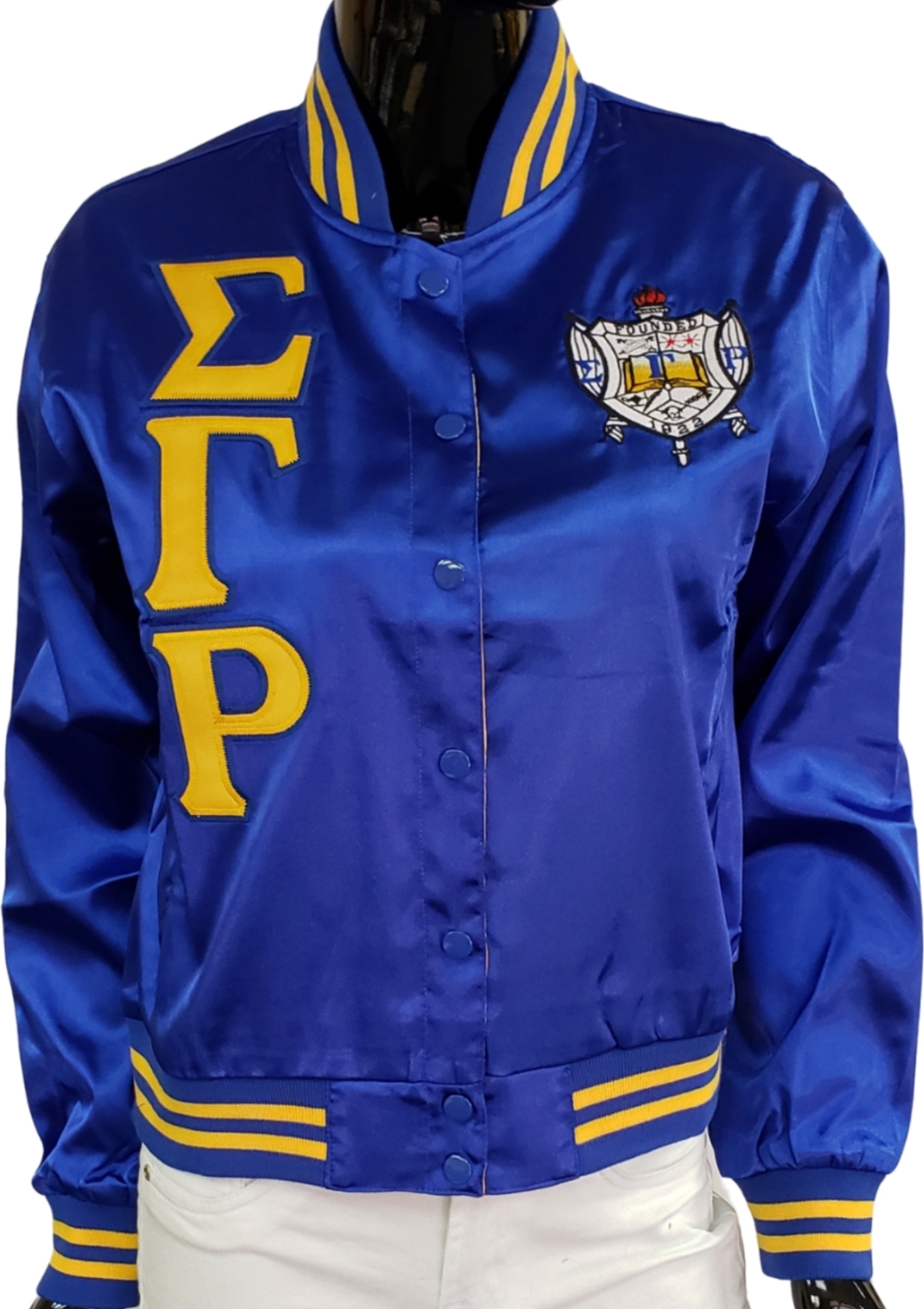 Buffalo Dallas Sigma Gamma Rho Satin Jacket [Blue - 2XL] > Product ...