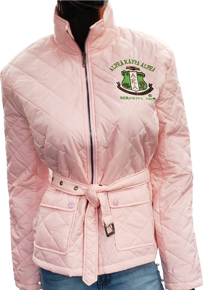 Buffalo Dallas Alpha Kappa Alpha Quilted Belt Ladies Riding Jacket ...