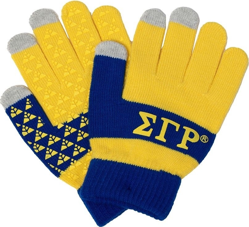Sigma Gamma Rho Knit Texting Gloves [Gold] > Product Details | The ...
