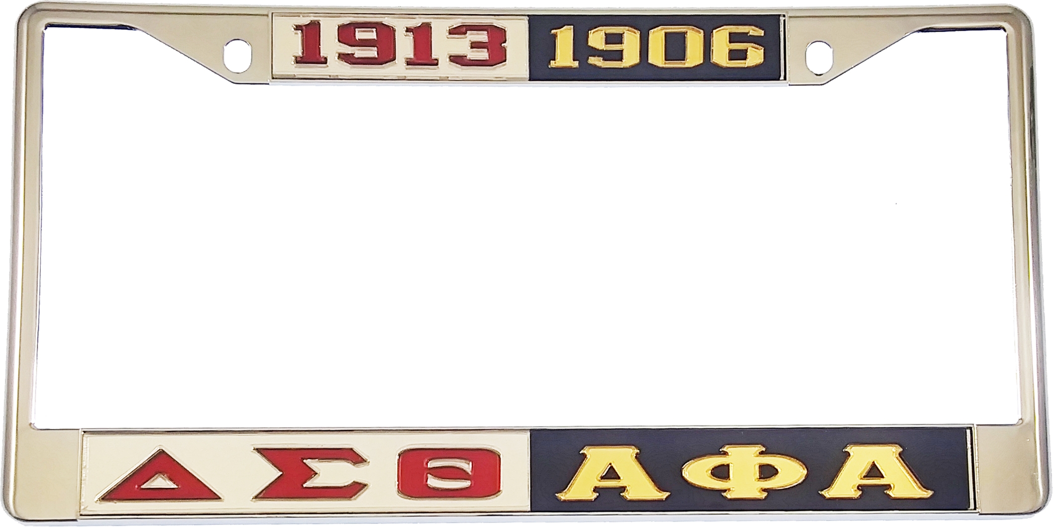 Delta Sigma Theta + Alpha Phi Alpha Split License Plate Frame [Silver ...