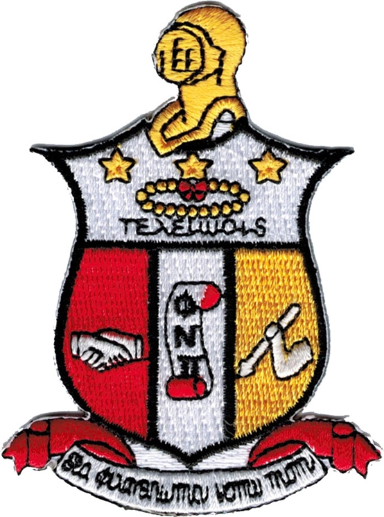 Kappa Alpha Psi Shield Embroidered Iron-On Patch [Red/White/Gold - 3 ...