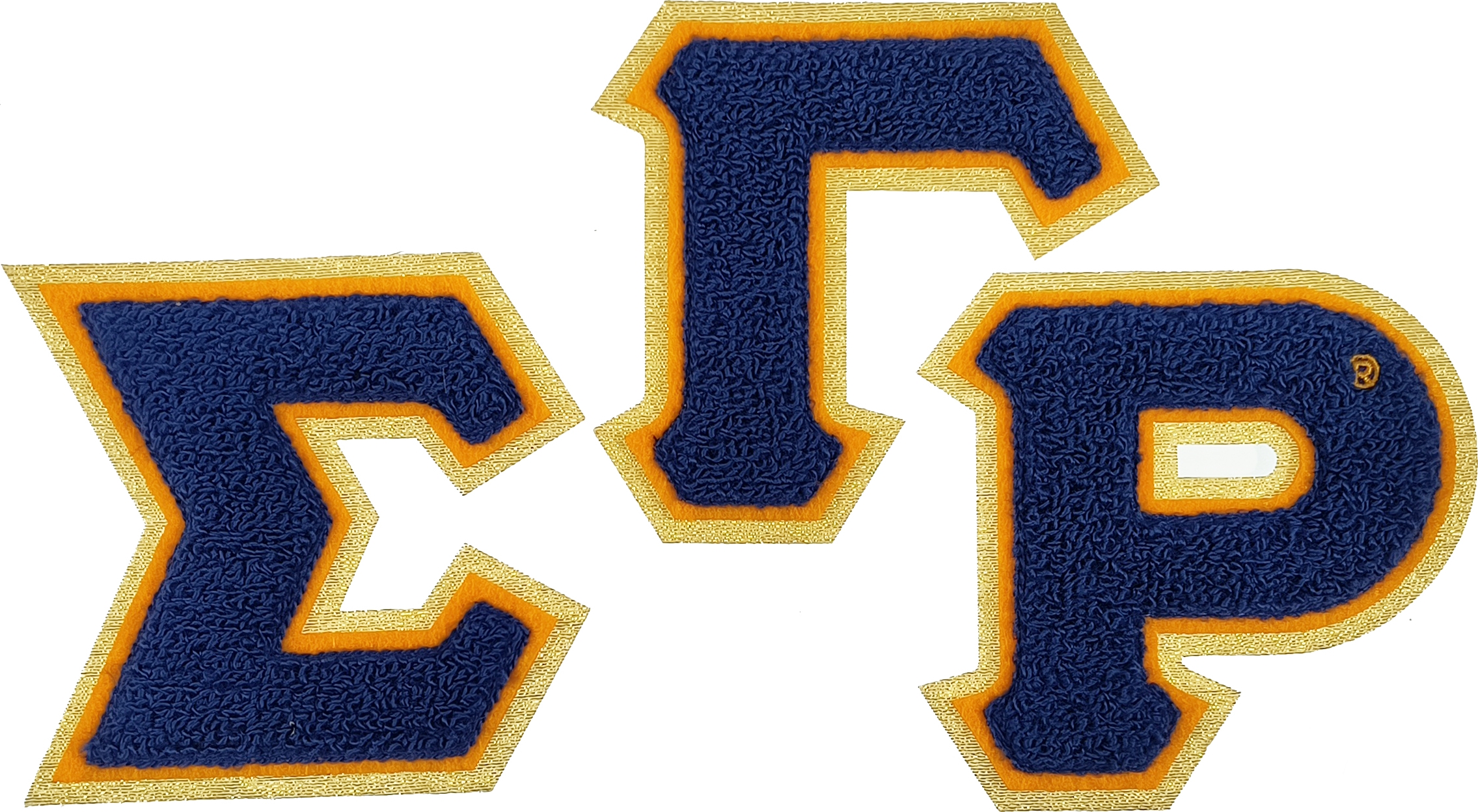 Sigma Gamma Rho Glitter Chenille Letter Iron-On Patch Set [Blue - 4"T ...