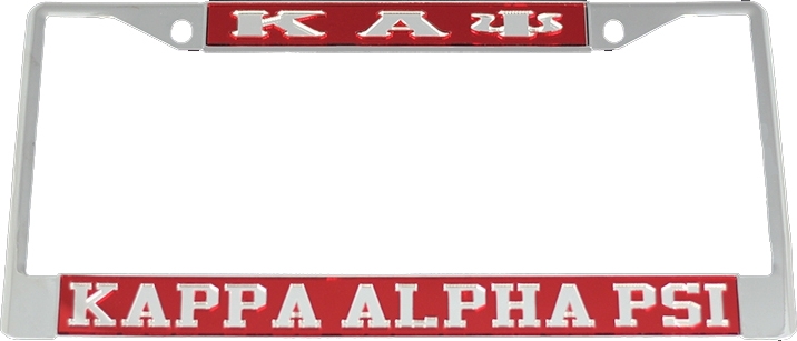 Kappa Alpha Psi Greek Letters License Plate Frame [Silver Standard ...