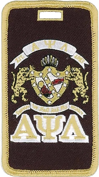 Alpha Psi Lambda Shield Luggage Tag [Brown - 4.5x2.5"] > Product ...