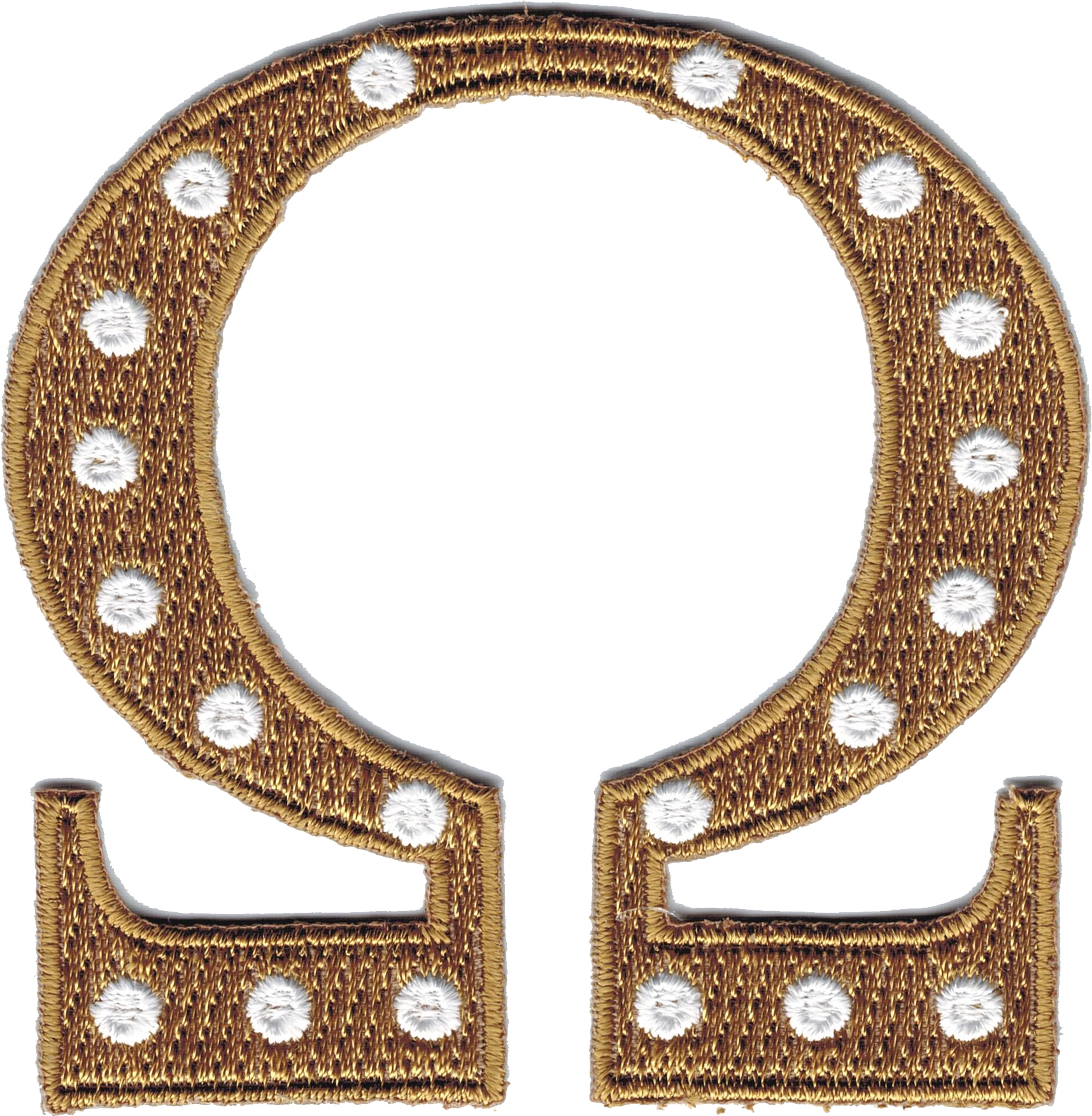 Omega Psi Phi Que 20 Pearls Iron-On Patch [Gold - 2.875"T] > Product ...