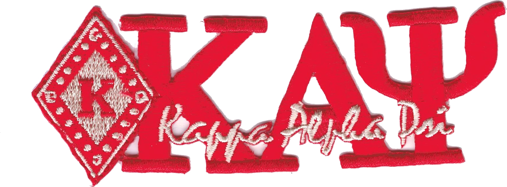 Kappa Alpha Psi Signature Diamond Iron-On Patch [Red - 1.375"T ...